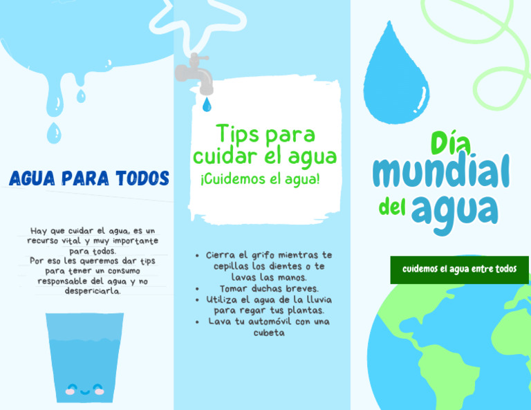 Folleto Infantil: Cuidado del Agua | PDF | Salud y bienestar