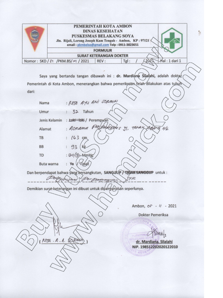Scan Surat Sehat | PDF