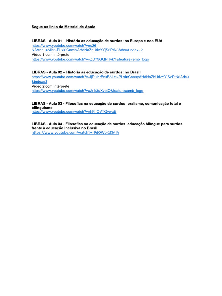 Links Do Material de Apoio | PDF