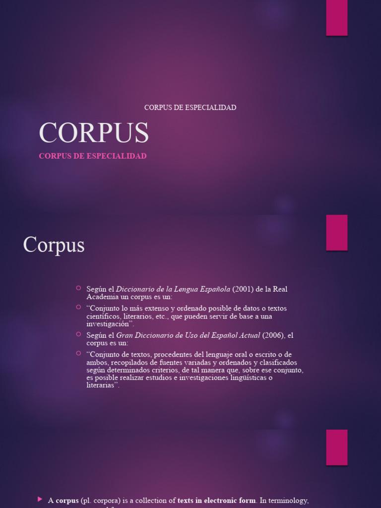 CORPUS | PDF | Traducciones | Multilingüismo