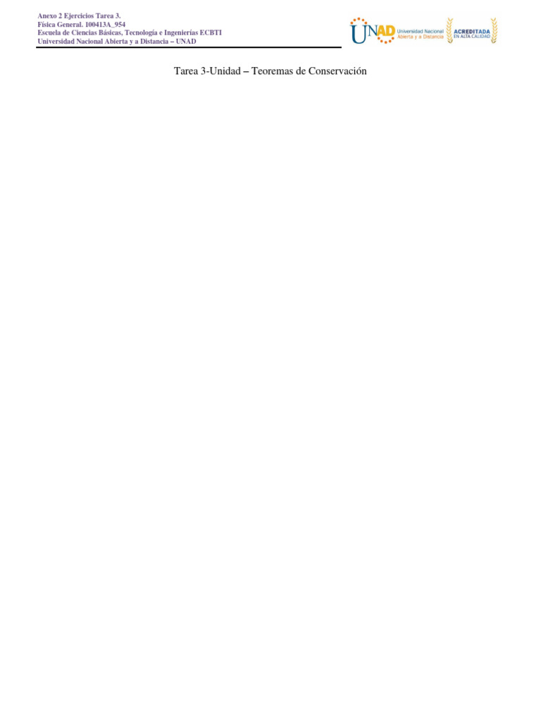 Tarea 3-Fisica – Teoremas de Conservación | PDF | Oscilación | Masa
