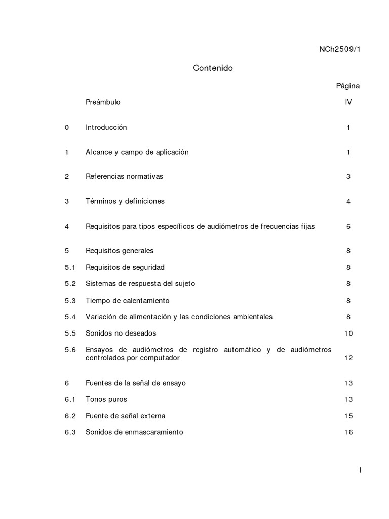 NCh02509 01 2001 | PDF | Sonido | Escuchando