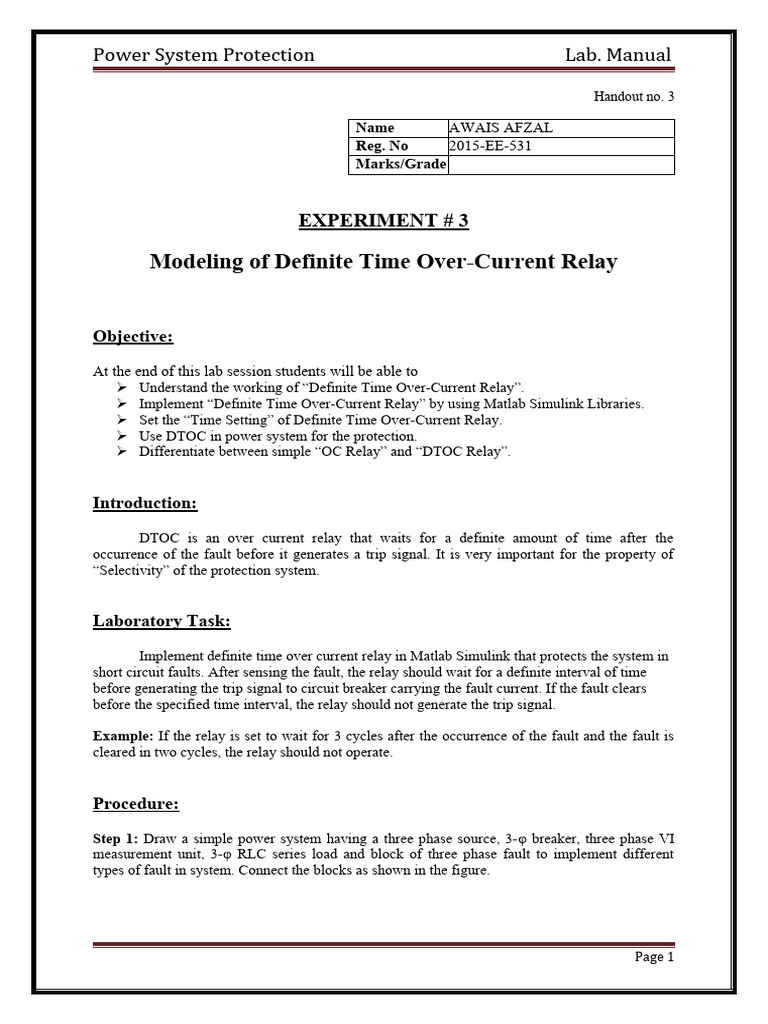 PSP Manual 03 | PDF | Amplitude | Relay