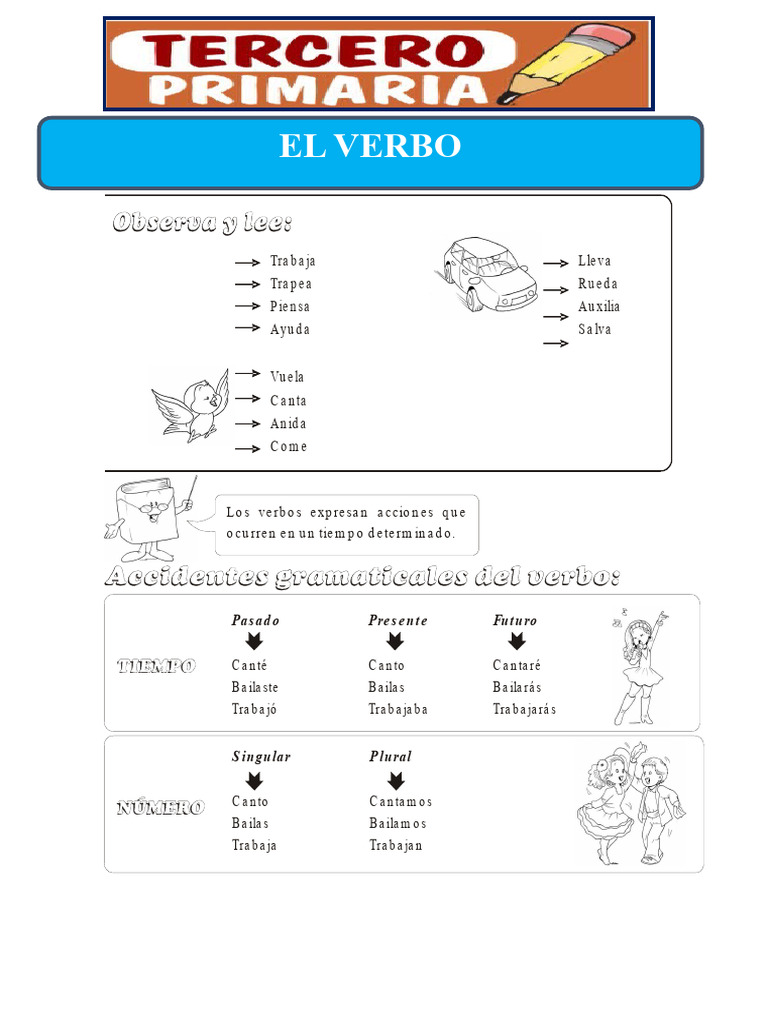 Taller Sobre El Verbo Pdf Verbo Plural