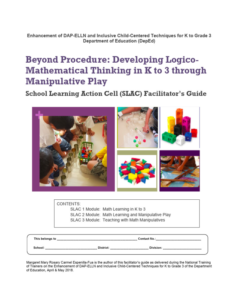 DEPED - ELLN - Math - SLAC - Facilitator's Guide | PDF | Mathematics | Learning