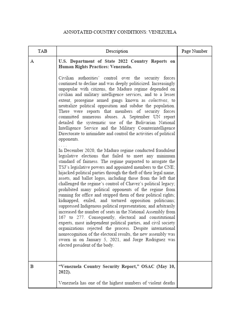 Venezuela - General - Country Conditions | PDF | Nicolás Maduro | Venezuela