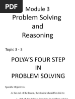 Polya's Four Steps in Problem Solving | PDF | Mathematics | Numbers