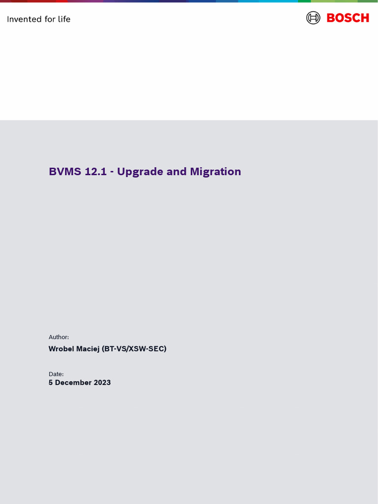 BVMS 12.1 - Upgrade and Migration | PDF | Computer Network | Microsoft ...