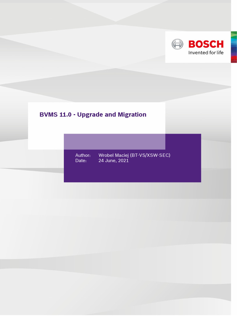 BVMS 11.0 - Upgrade and Migration | PDF | Installation (Computer ...