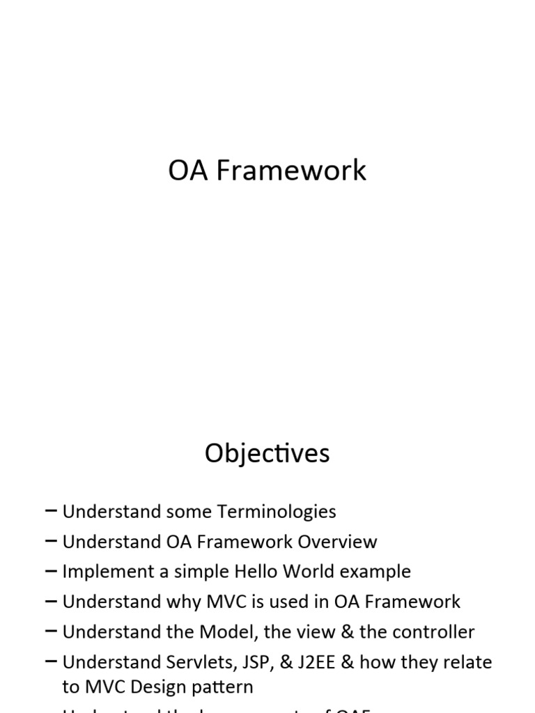 OA Framework Intro | Download Free PDF | Model–View–Controller | Databases