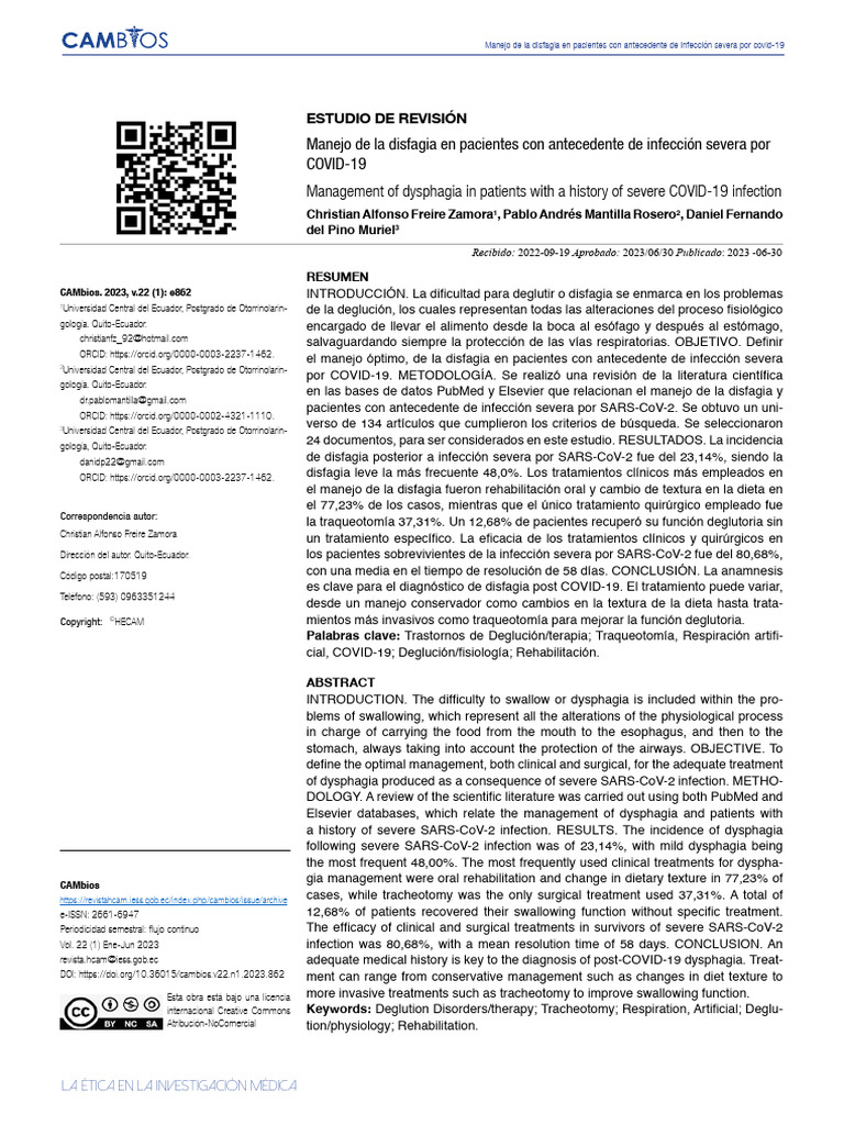 862-Texto en word-6902-6-10-20230905 | PDF | Medicina | Medicina CLINICA