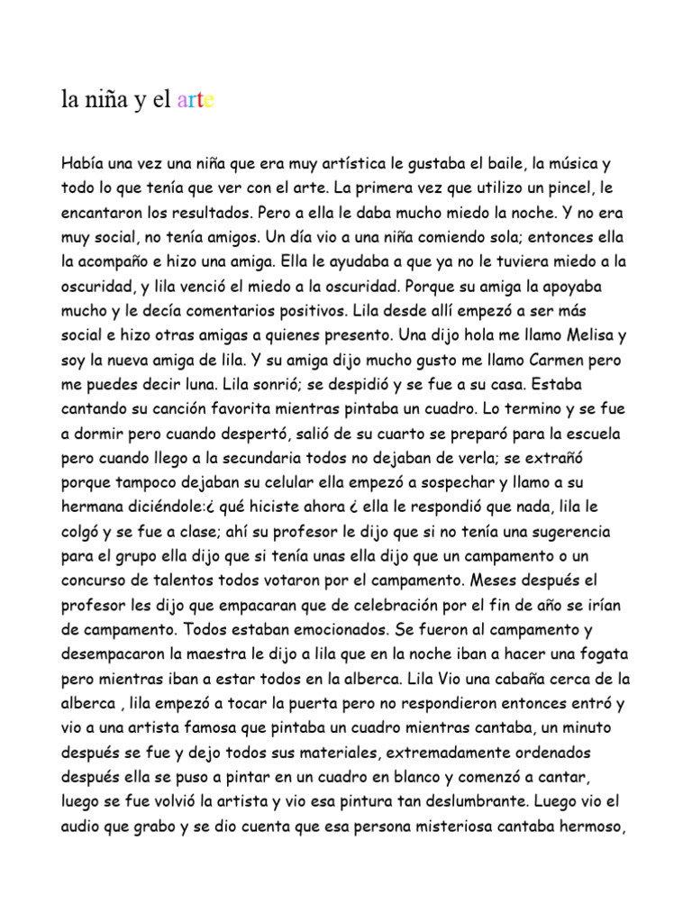 la niña y el arte | PDF