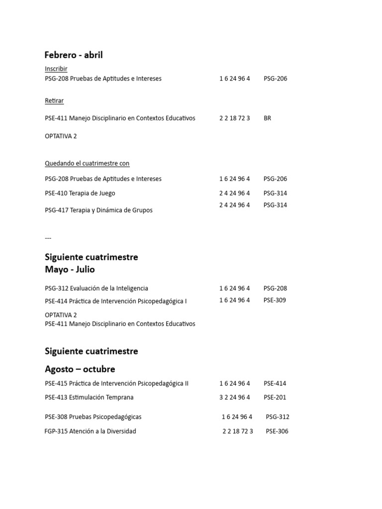 Programa de Clase Merlin - UAPA - Nueva Version | PDF
