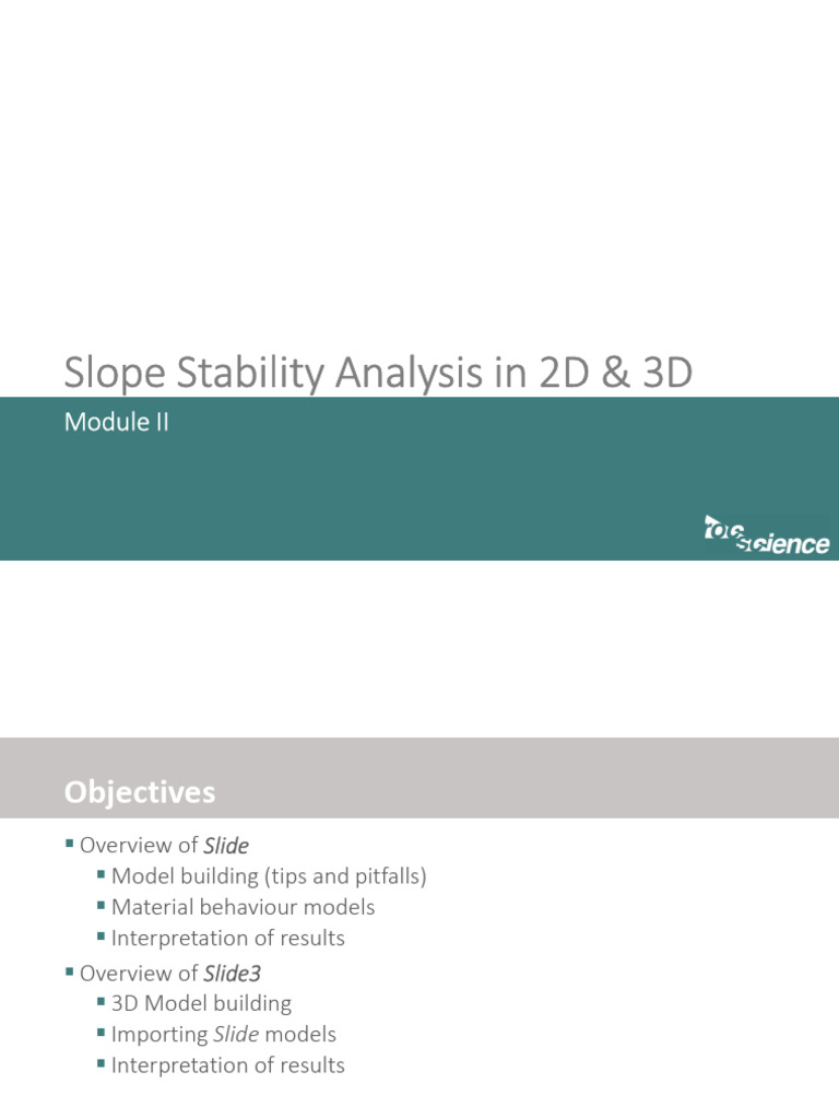 Module 2 - Slope Stability Analysis (2D & 3D) | PDF | Fracture | Applied And Interdisciplinary ...