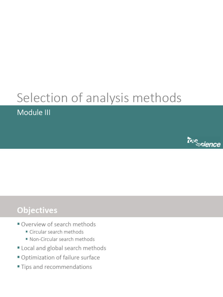 Module 3 - Selection of Analysis Methods | PDF | Mathematical Optimization | Metaheuristic