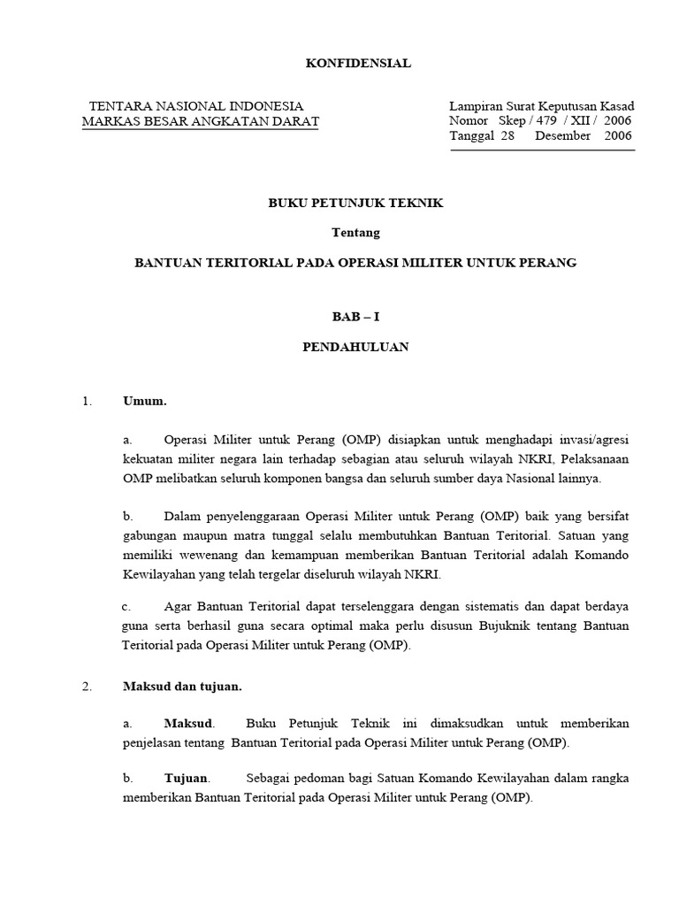 Panduan Bantuan Teritorial OMP | PDF