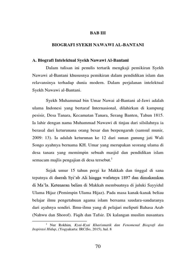 Biografi Syekh Nawawi Al-Bantani | PDF | Perjalanan