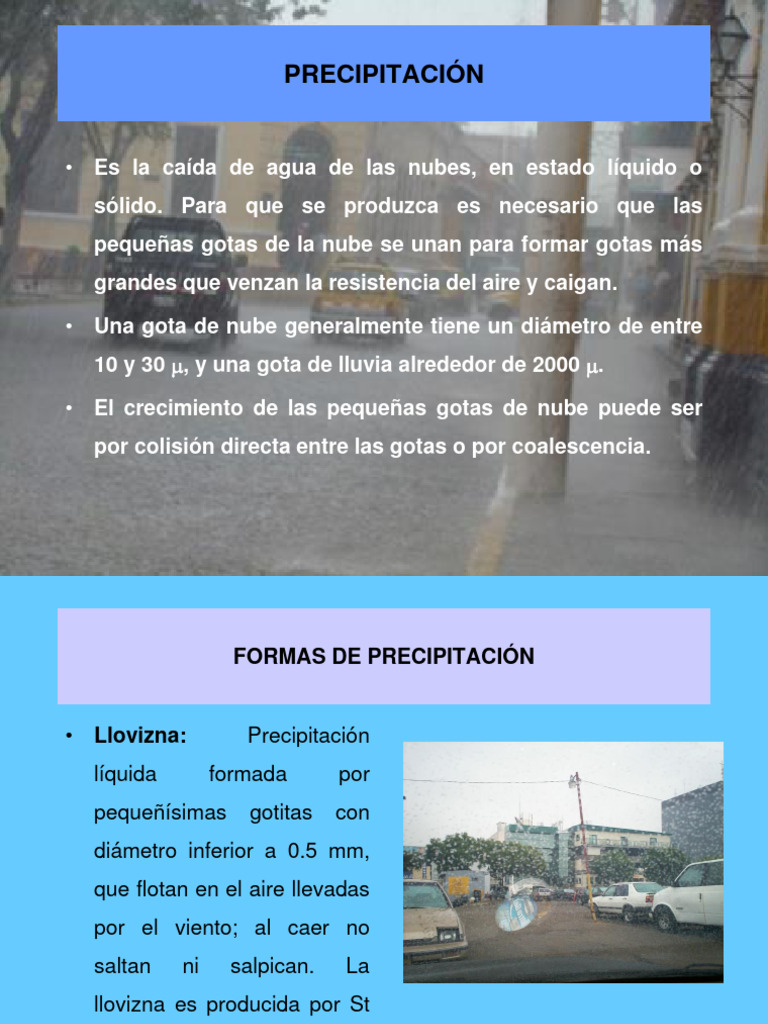 Formas de Precipitación y sus Características | PDF | Precipitación ...