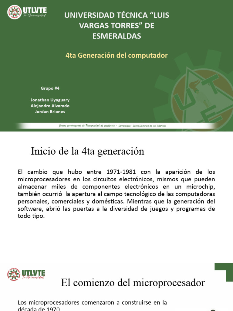 4ta_generacion de computadoras | PDF | Circuito integrado | Microprocesador