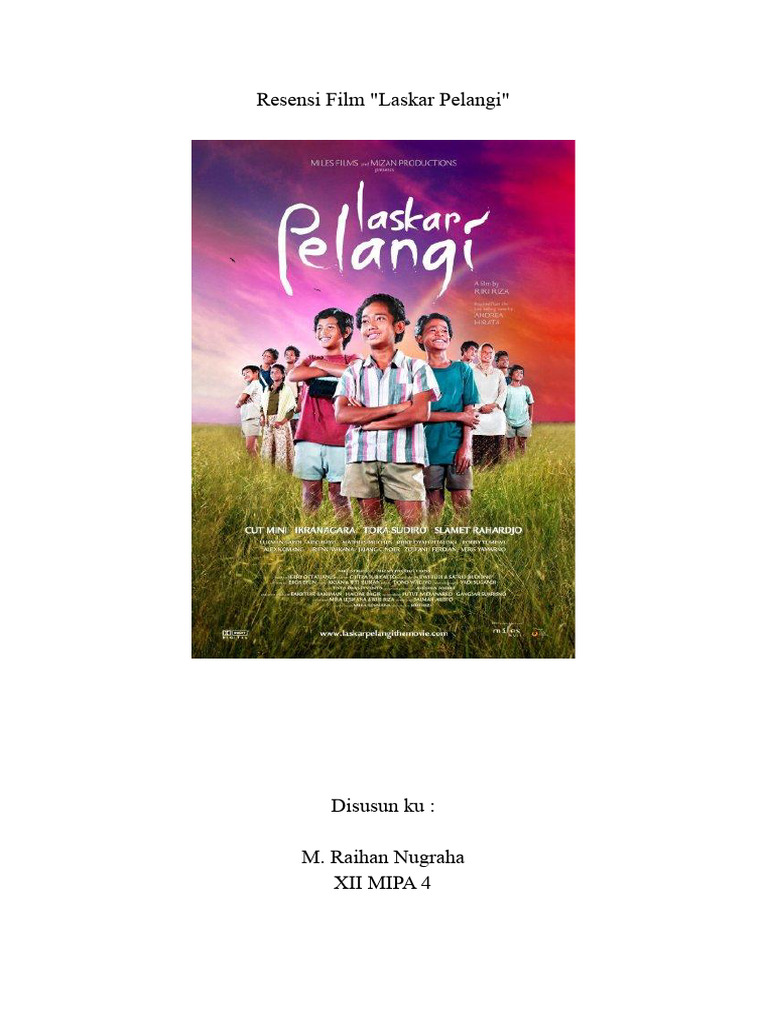 (Revisi) Resensi Film - Laskar Pelangi - M. Raihan Nugraha (XII MIPA 4) | PDF