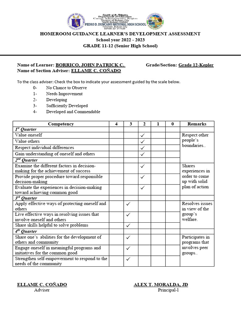 Shs Homeroom Guidance Learner | PDF | Learning | Decision Making