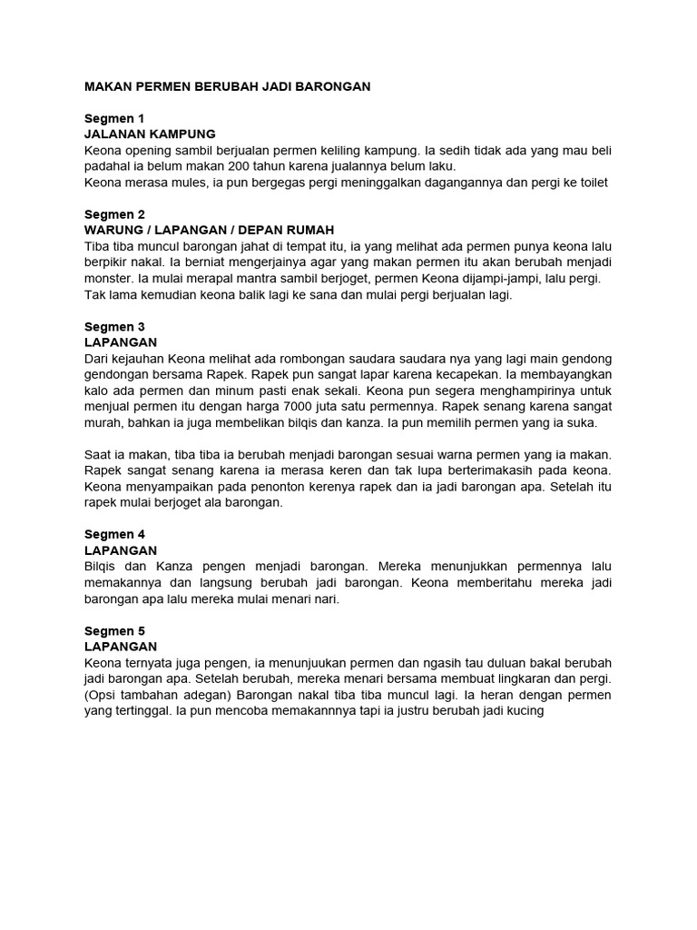 Barongan dari Permen Warna Hitam | PDF