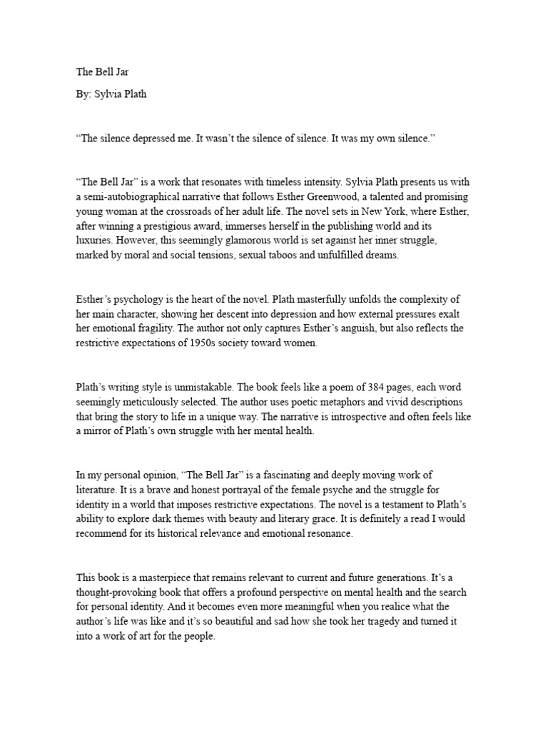 The Bell Jar | PDF