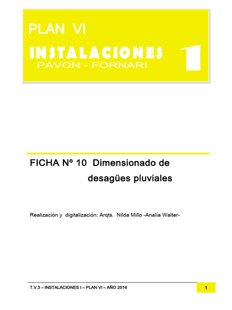 Sanitarias Ficha 10 | PDF | Lluvia | Colector de aguas pluviales