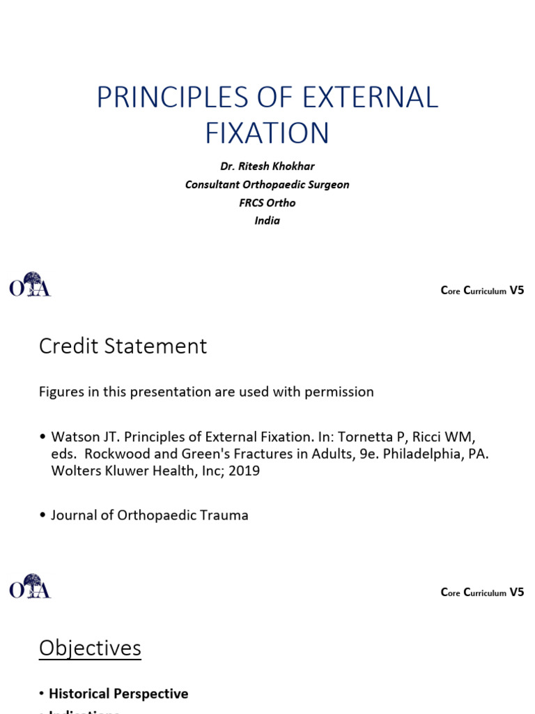 General A7 Principles of External Fixation | PDF | Musculoskeletal System