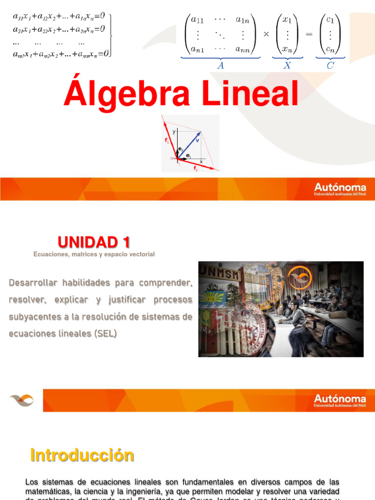 Álgebra lineal | PDF | Ecuaciones | Linealidad Álgebra lineal | PDF | Ecuaciones | Linealidad