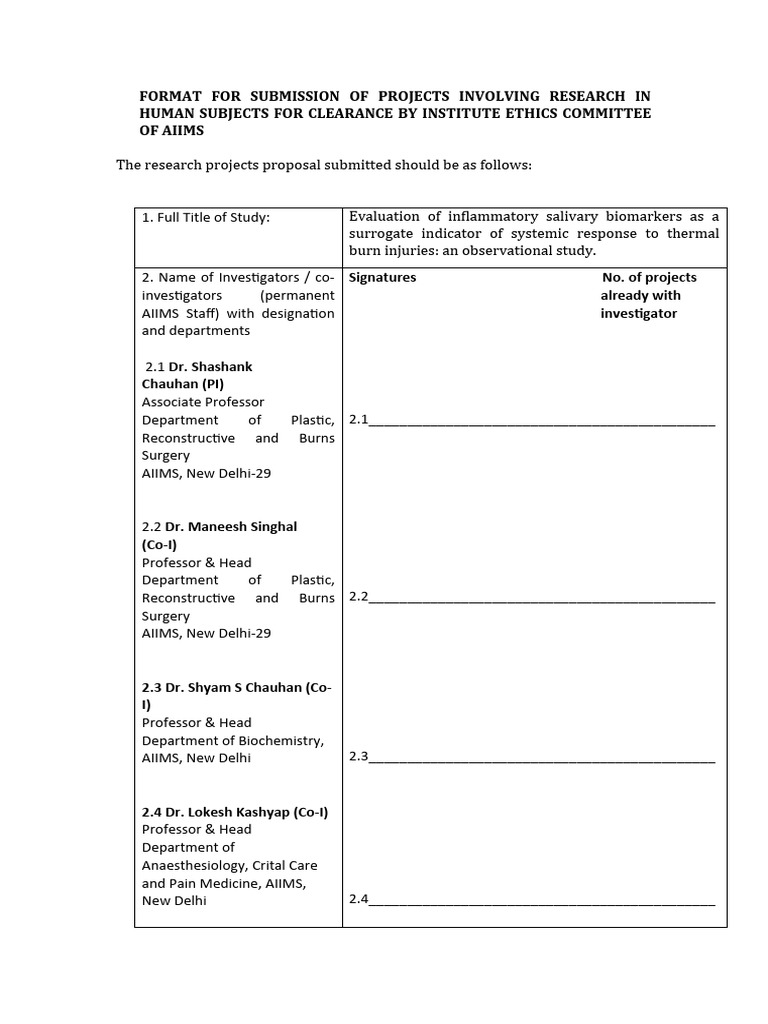 Institute Ethical Clearance Format Download Free Pdf Burn