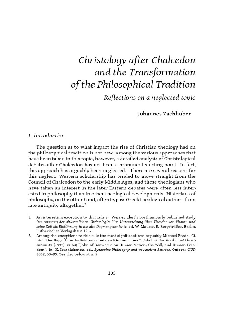 Christology After Chalcedon and The Tran | PDF | Trinity | Christology