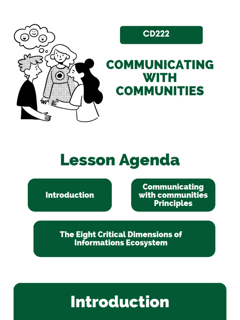 CD222 Communicating With Communities | PDF | Information | Communication