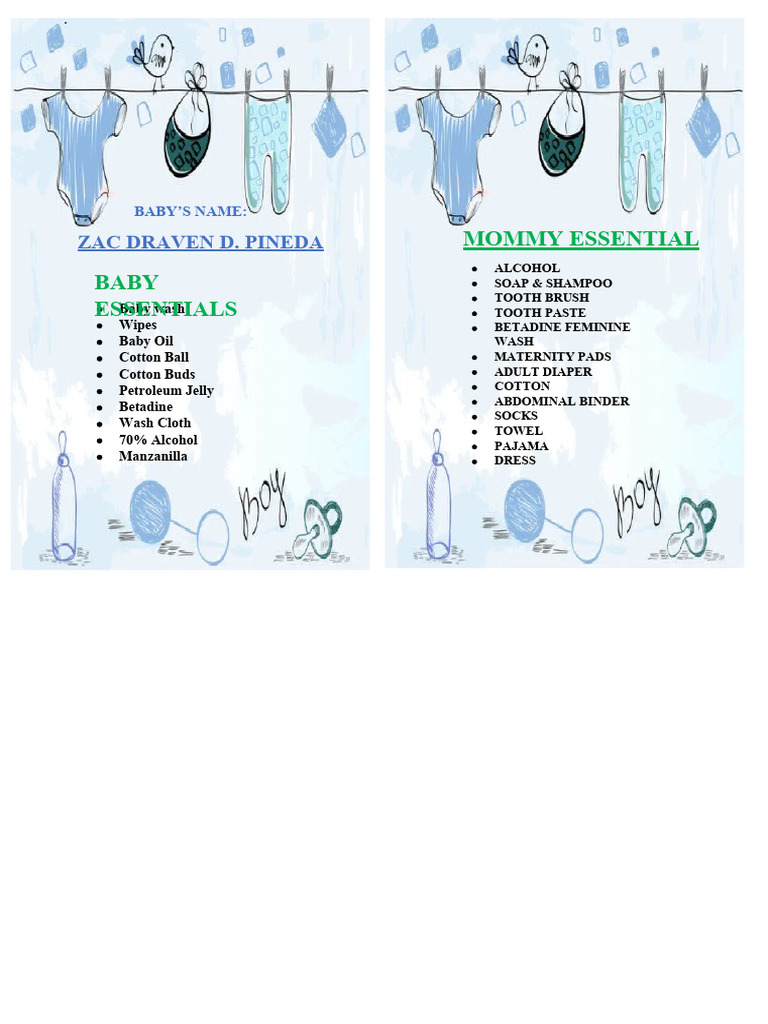 Baby Essential Pdf