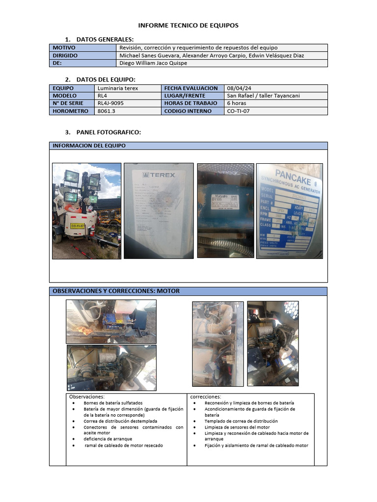 INFORME TECNICO DE EQUIPOS 07 | PDF | Bienes manufacturados