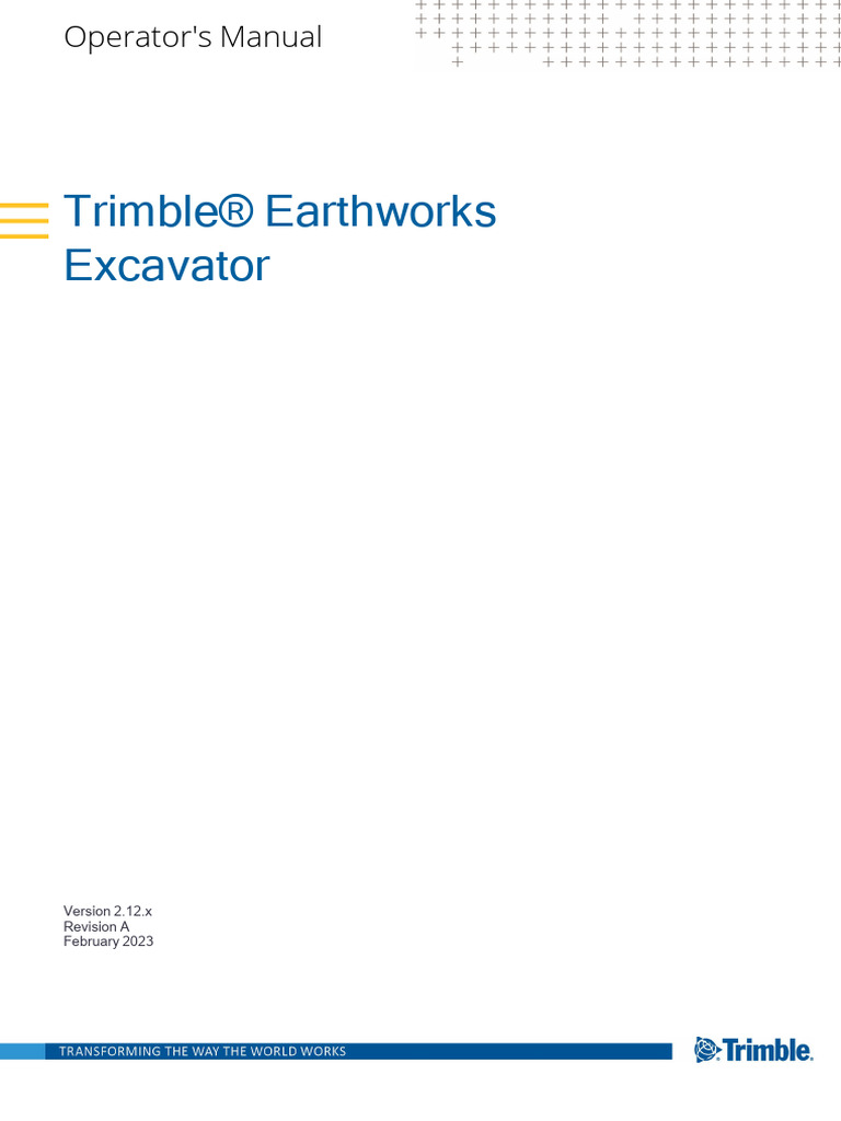 Trimble Earthworks Excavator Operators Manual V2.12.xA ENG | Download ...