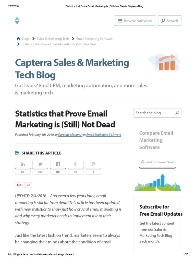 Statistics That Prove Email Marketing Is (Still) Not Dead | PDF ...
