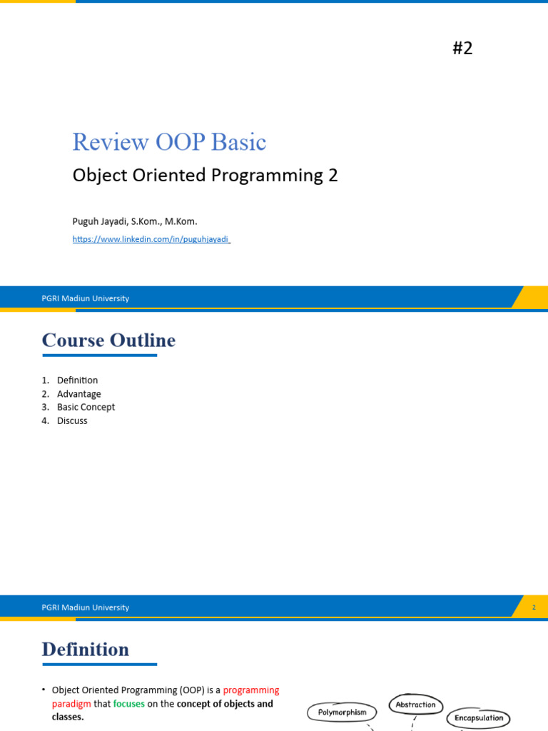 Materi Pertemuan 2 Oop 2 Pdf Object Oriented Programming Method Computer Programming