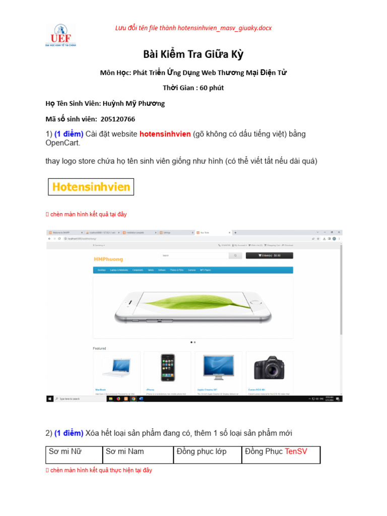 HuynhMyPhuong 205120766 Giuaky | PDF