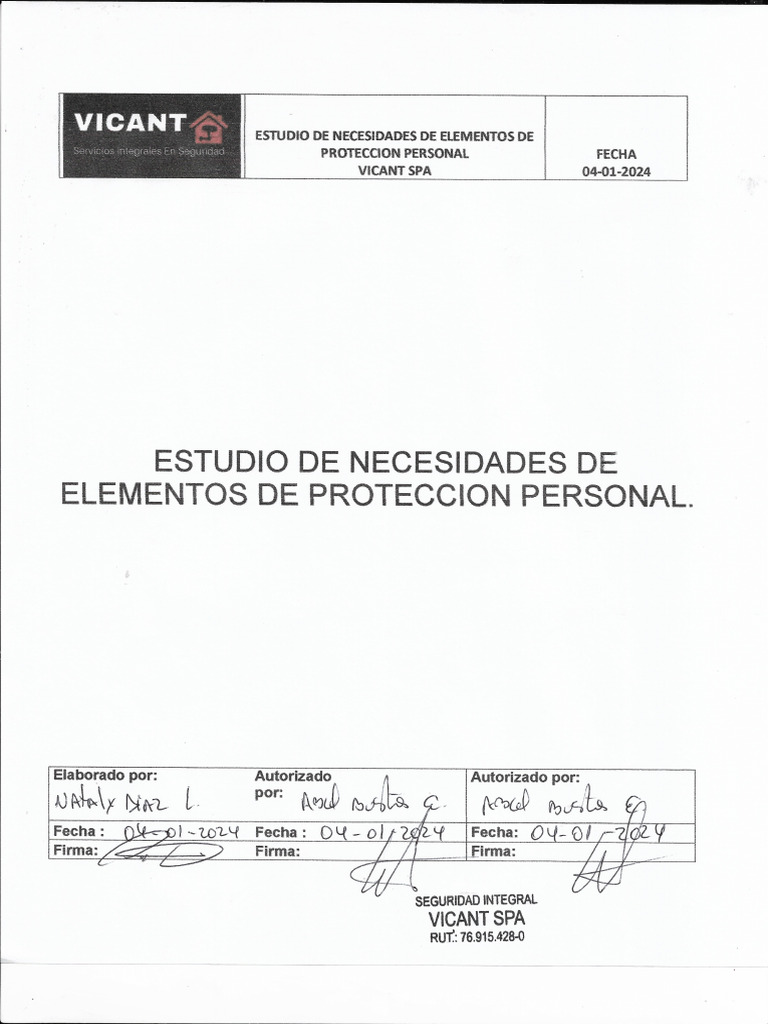Estudio de necesidades de EPP | PDF | Contaminación | Factores humanos ...