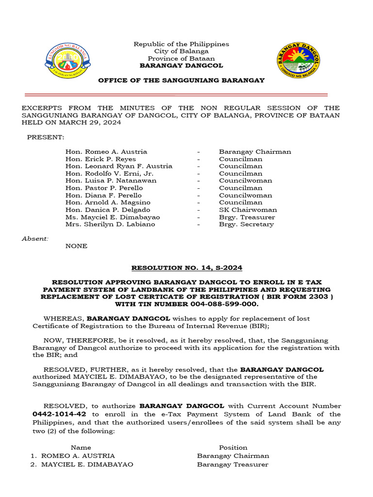 Etax Final Reso Without Cor | PDF