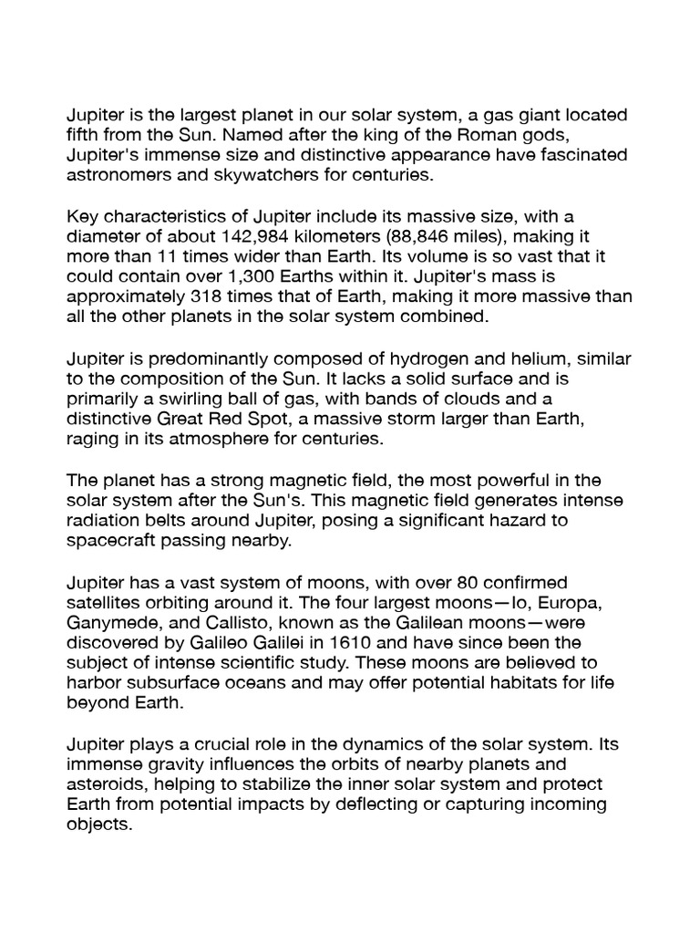 Jupiter | PDF | Jupiter | Solar System