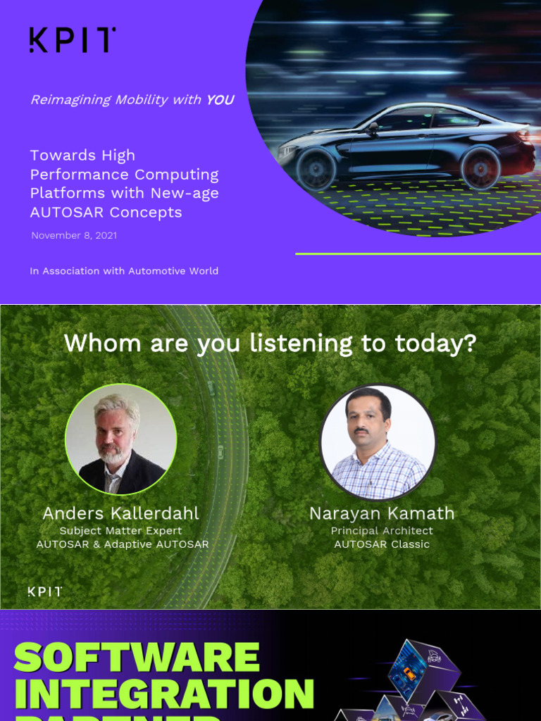 Kpit Autosar Webinar Hpc 2021 1 Pdf Operating System Application