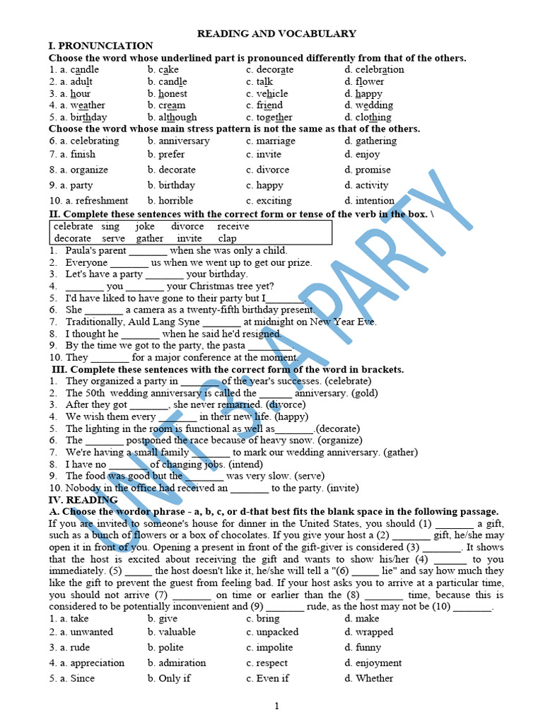 Exercises of Unit 3A PARTY E11 | PDF | Credit Card | Credit