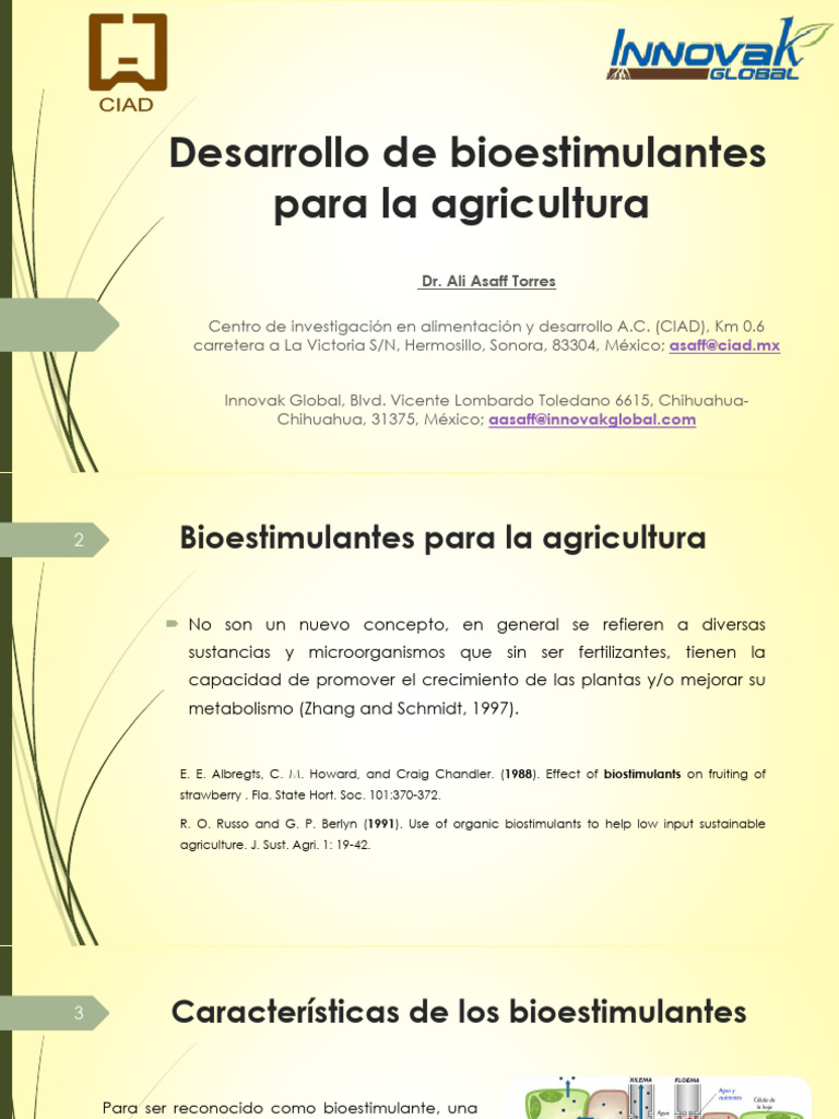 Bioestimulantes y Microbiota Agrícola | PDF | Biología | Organismos