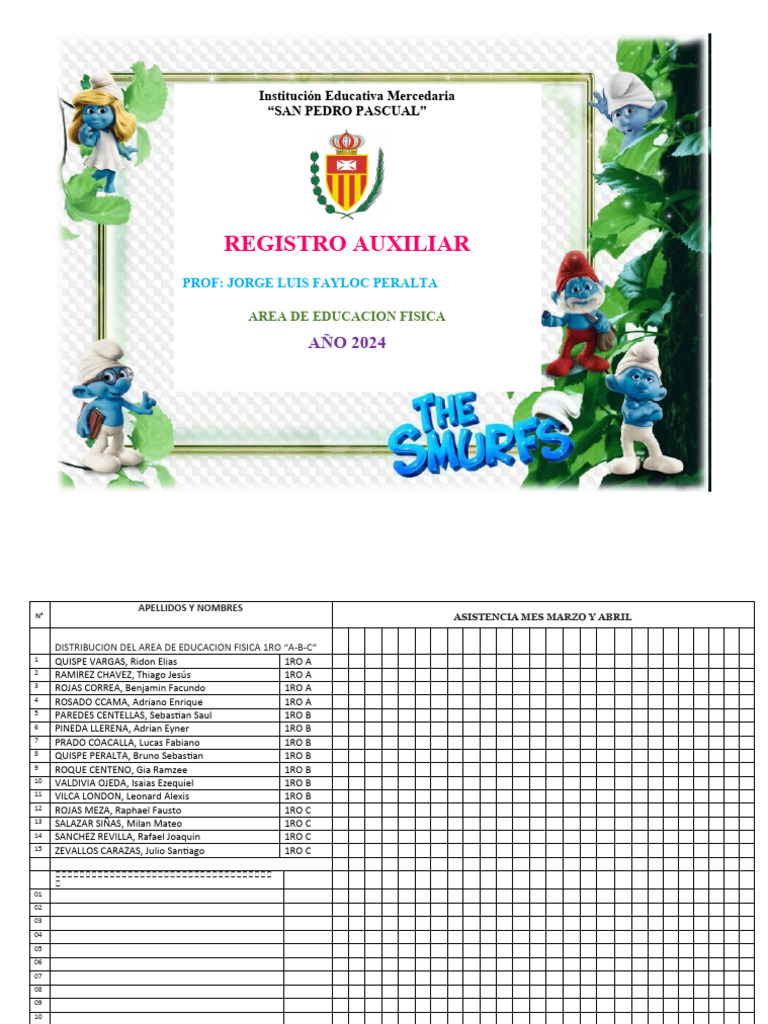 Registro Edu Fi 2024 | PDF