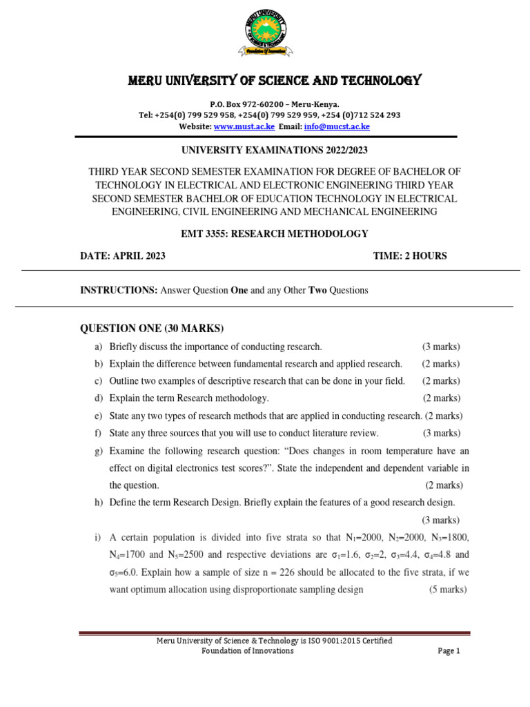 EMT-3355-RESEARCH-METHODOLOGY- | PDF | Methodology | Science