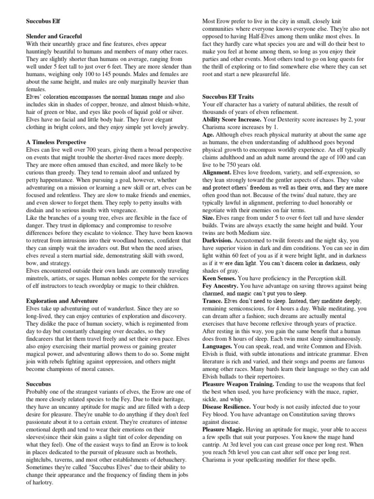 Succubus Twinmind | PDF | Elf (Dungeons & Dragons)