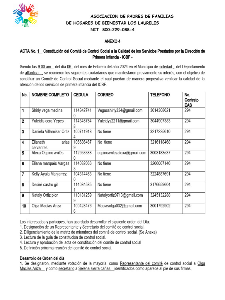 Control Social Acta # 1 2024 | PDF