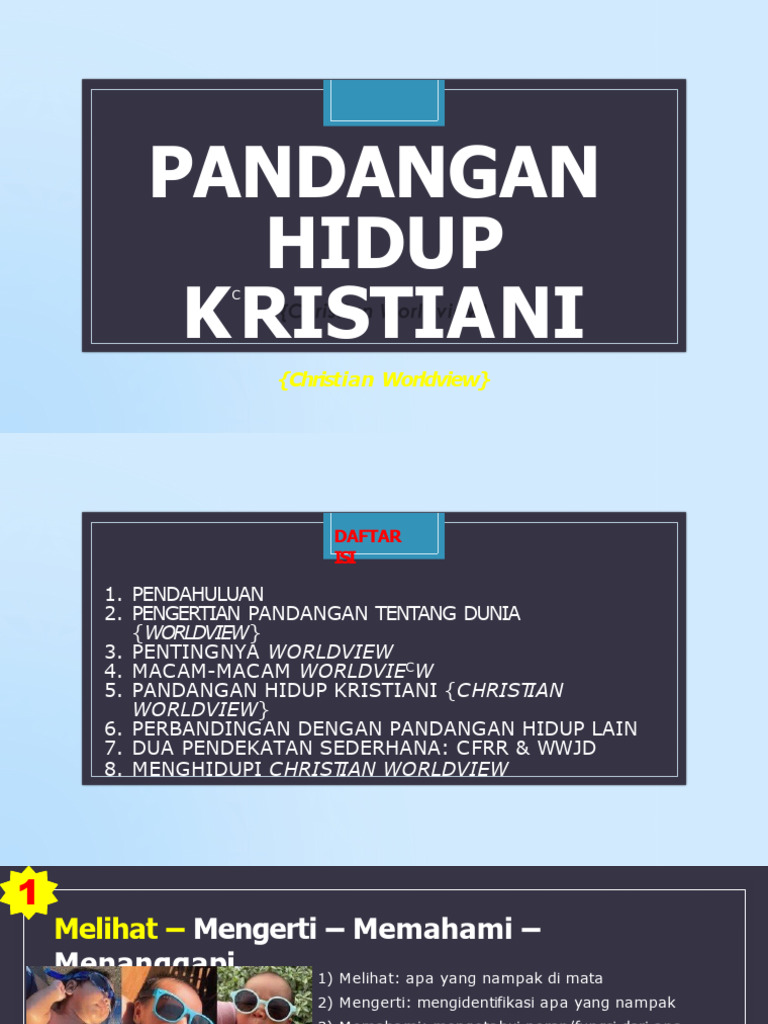 Pandangan Hidup Kristen dan Maknanya | PDF | Filsafat